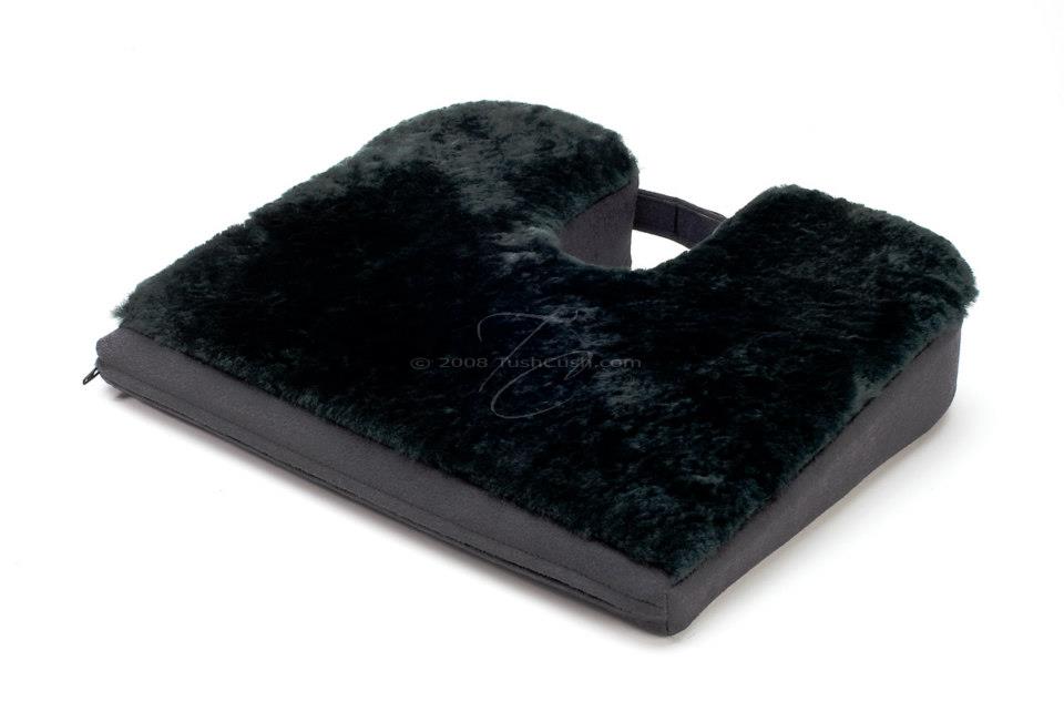 Sheepskin Tush-Cush® Orthopedic Seat Cushion Relieves Pain, Pressure